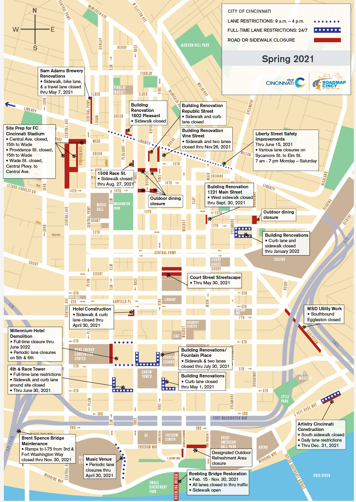 Spring 2021: Construction-Related Road Closures and Lane Restrictions ...